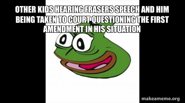other kids hearing frasers speech and him being taken to court ...