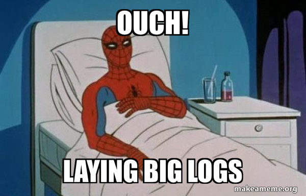 ouch! laying big logs - Spiderman Cancer Meme Generator