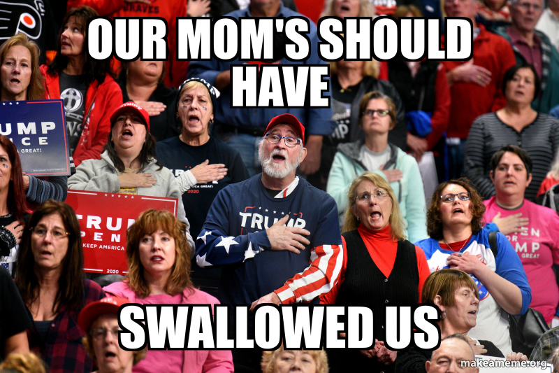 OUR MOM'S SHOULD HAVE SWALLOWED US Meme Generator