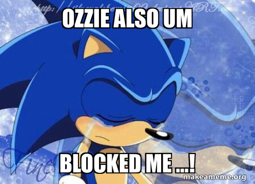 ozzie also um blocked me …! Meme Generator