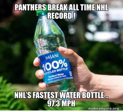Panthers break all time nhl record ! Nhl’s fAstest water bottle .. 97.3 ...