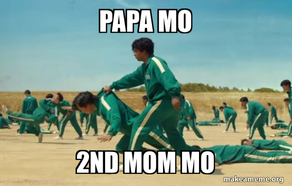 papa mo 2nd mom mo - Squid Game Ali Holding Seong Meme Generator