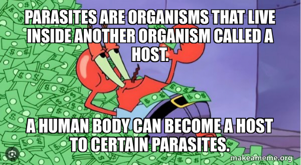 Parasites are organisms that live inside another organism called a host ...