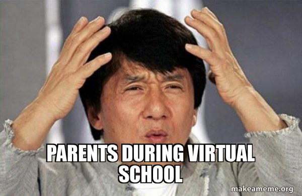Parents during virtual school - Jackie Chan Why? Meme Generator