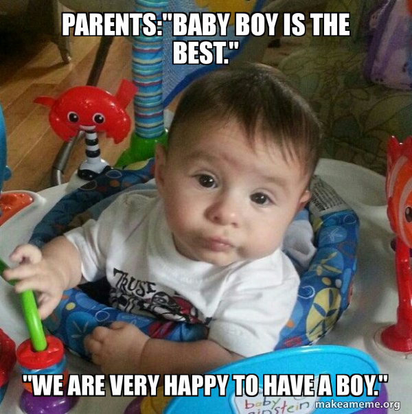 Parents:"Baby boy is the best." "We are very happy to have a boy ...