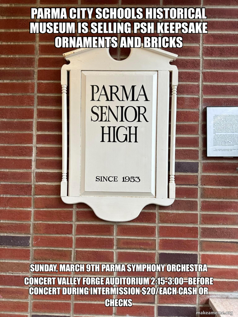 Parma City Schools Historical Museum is selling PSH keepsake ornaments ...