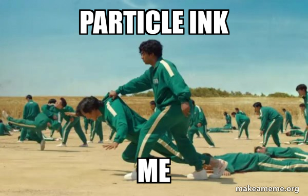 Particle ink Me - Squid Game Ali Holding Seong Meme Generator