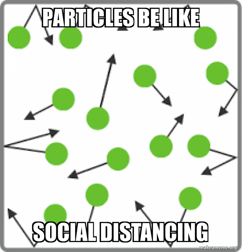 Particles be like Social distancing Meme Generator