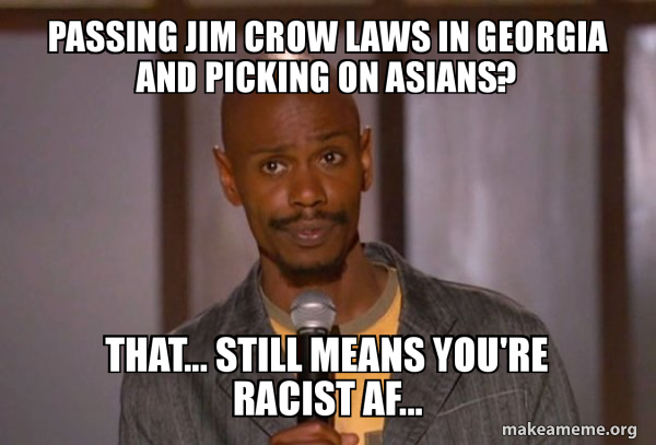 passing jim crow laws in georgia and picking on asians? that... still ...