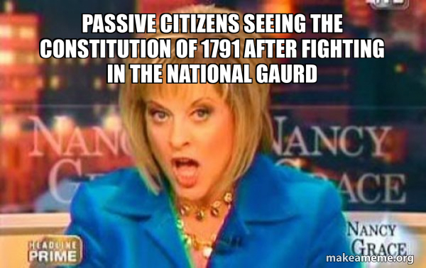 passive citizens seeing the constitution of 1791 after fighting in the ...