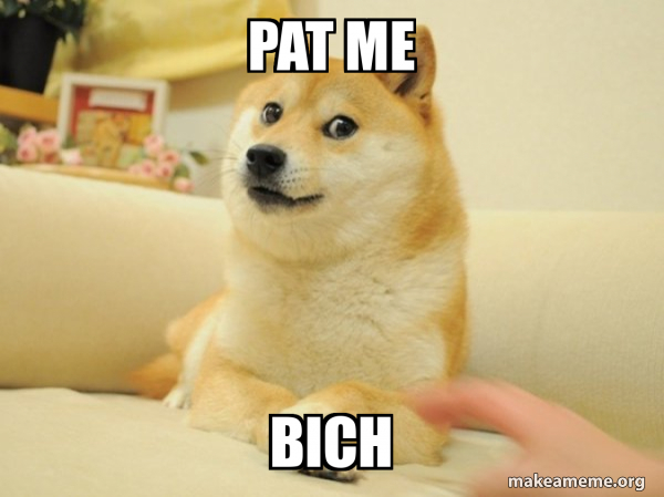 pat me bich - Doge Meme Generator