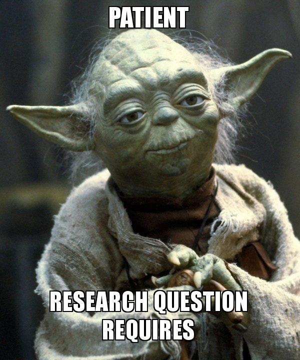 PATIENT RESEARCH QUESTION REQUIRES - Yoda Meme Generator