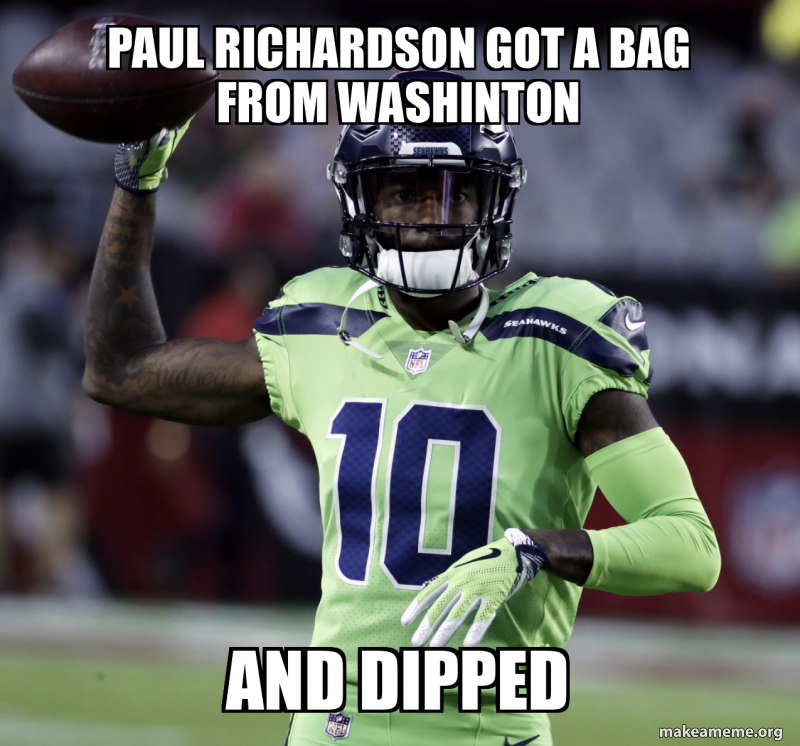 paul richardson got a bag from washinton and dipped Meme Generator