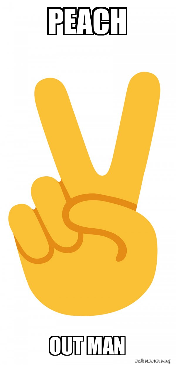 Peach Out man - Peace Sign Emoji Meme Generator