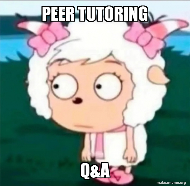 Peer Tutoring Q&A Meme Generator
