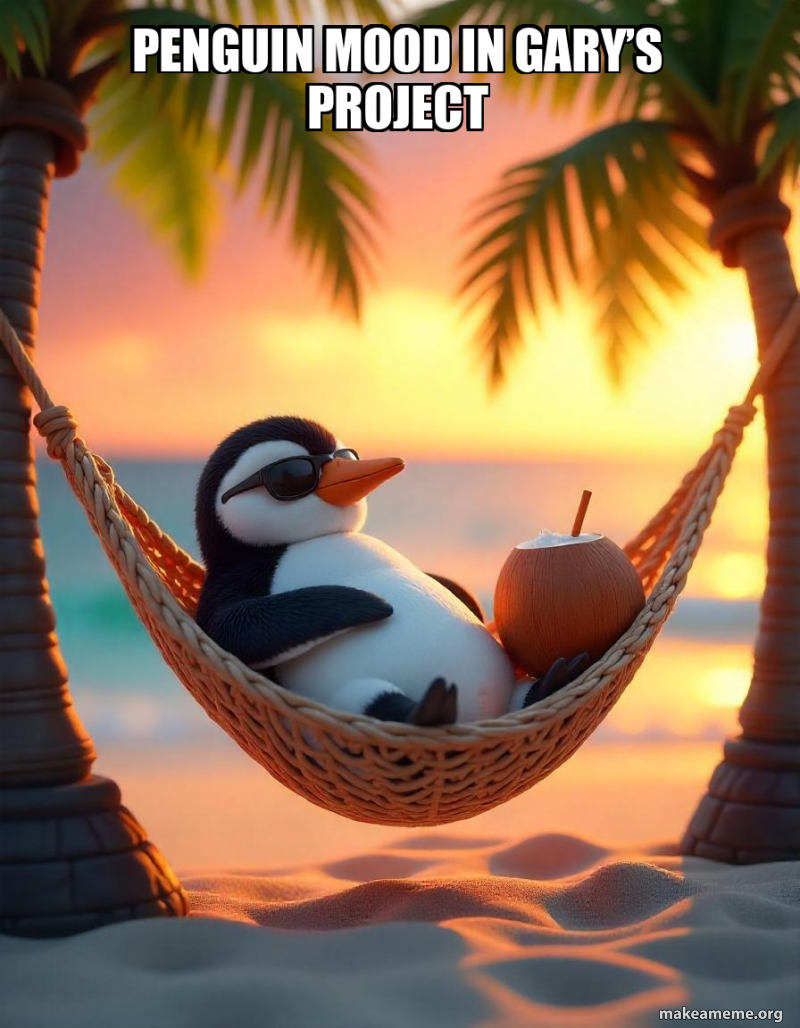 Penguin mood in Gary’s project Meme Generator