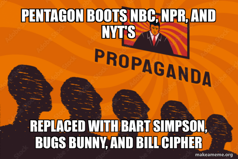 Pentagon boots NBC, NPR, and NYT'S Replaced with Bart Simpson, Bugs ...