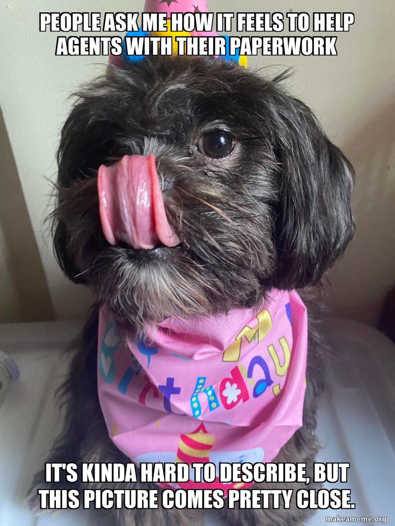 People ask me how it feels to help agents with their paperwork It's ...