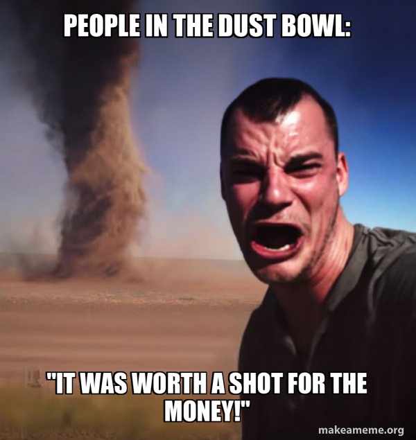 People in the dust bowl: "It was worth a shot for the money!" - Tornado ...