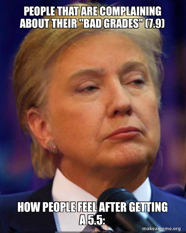 People that are complaining about their ''bad grades'' (7.9) How people ...