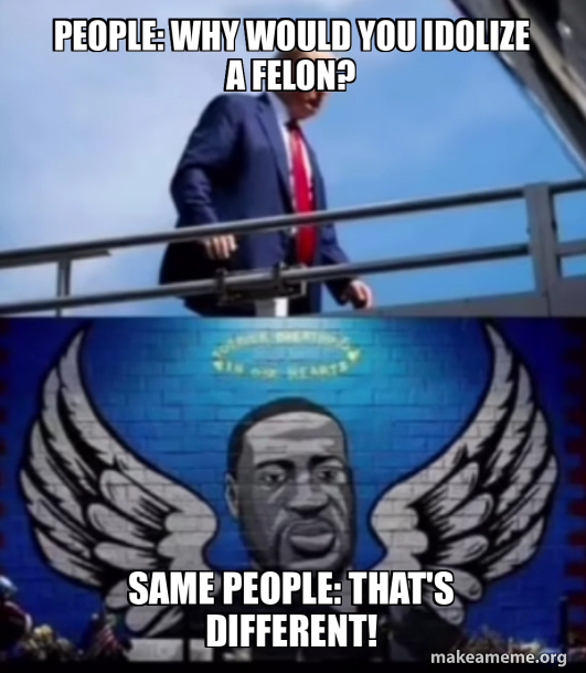 People: why would you idolize a felon? Same people: that's different ...