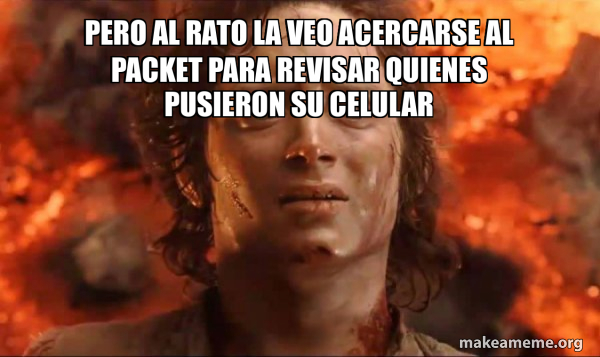 Pero al rato la veo acercarse al packet para revisar quienes pusieron ...