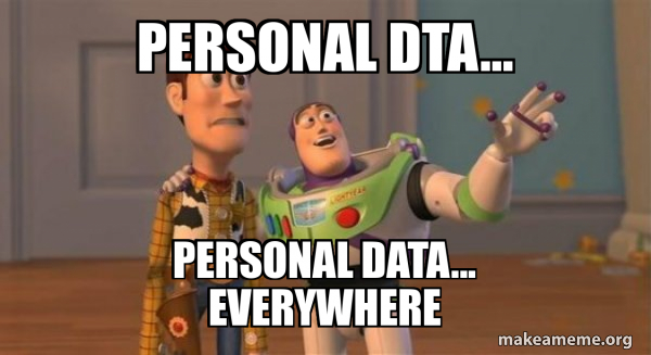 PERSONAL DTA... PERSONAL DATA... EVERYWHERE - Buzz and Woody (Toy Story ...