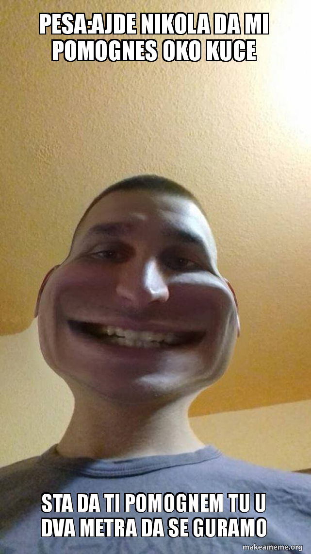 pesa:ajde nikola da mi pomognes oko kuce sta da ti pomognem tu u dva ...