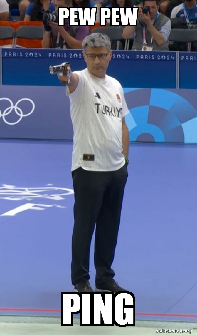 pew pew ping - Yusuf Dikec Meme Generator