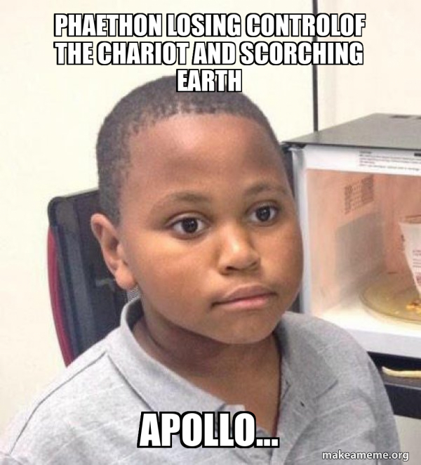 Phaethon losing controlof the chariot and scorching earth Apollo ...