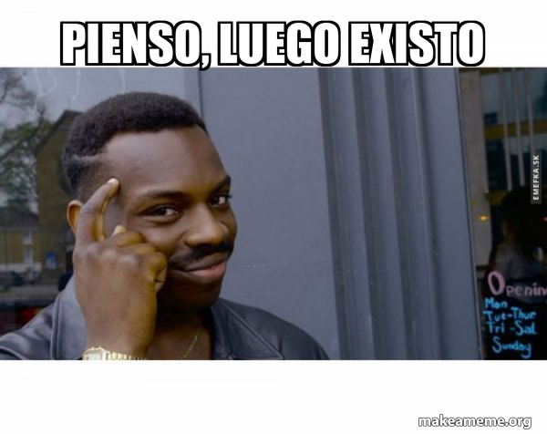 Pienso, luego existo - Roll Safe Black Guy Pointing at His Head Meme ...