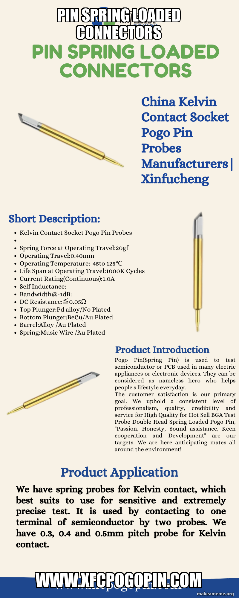 pin spring loaded connectors www.xfcpogopin.com - Revolutionize your ...