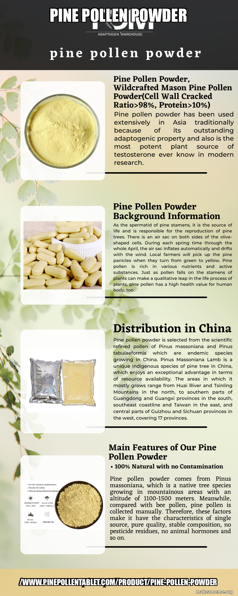pine pollen powder /www.pinepollentablet.com/product/pine-pollen-powder ...