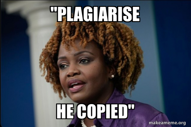 "plagiarise He Copied" Meme Generator