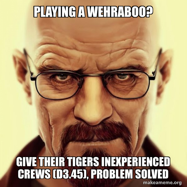 Playing a Wehraboo? Give their tigers Inexperienced crews (d3.45 ...