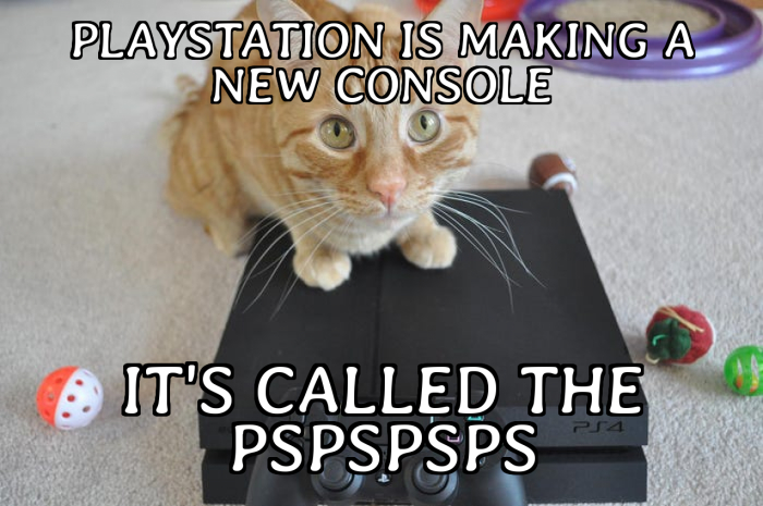playstation is making a new console It's called the Pspspsps Meme Generator