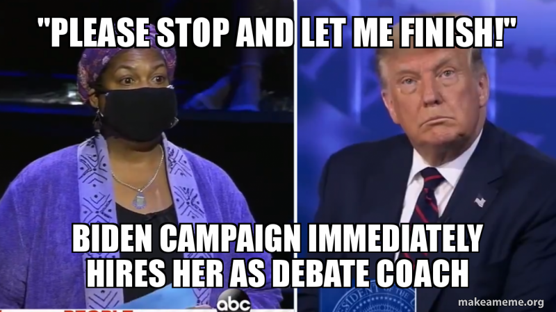 "Please stop and let me finish!" biden campaign immediately hires her ...