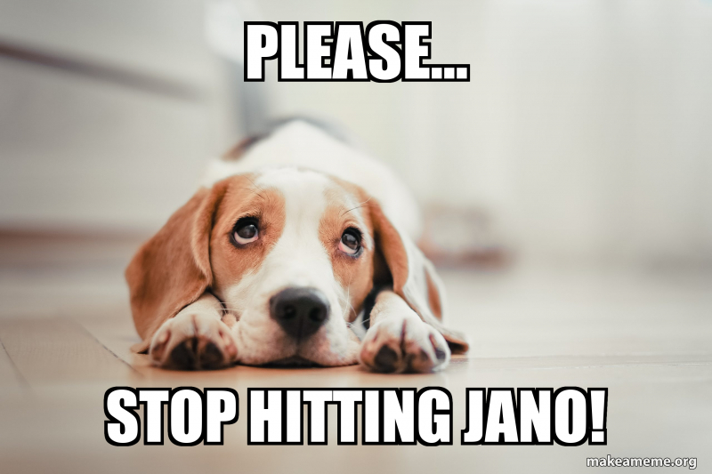 Please... Stop hitting Jano! Meme Generator