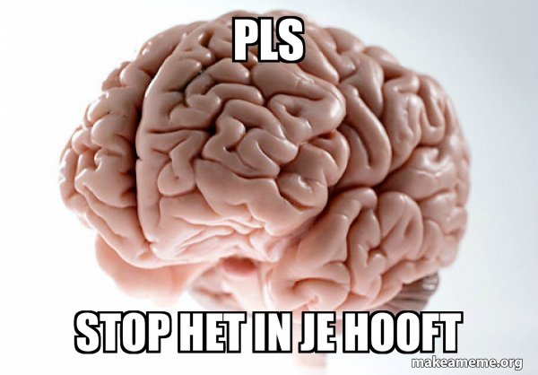 pls stop het in je hooft - Scumbag Brain Meme Generator