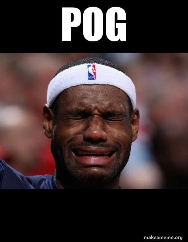 Pog - Lebron Crying Meme Generator