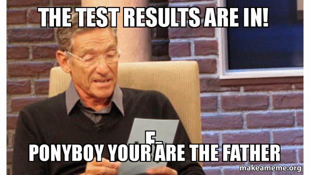 Ponyboy your are the father Meme Generator