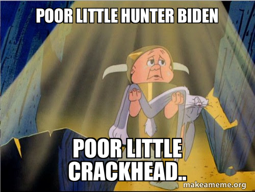 Poor little Hunter Biden Poor little crackhead.. Meme Generator