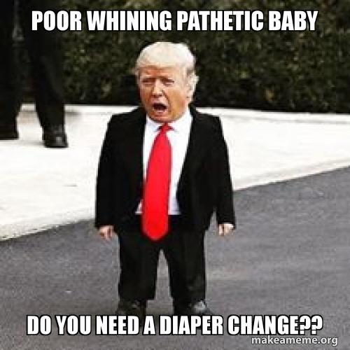 poor whining pathetic baby do you need a diaper change?? Meme Generator