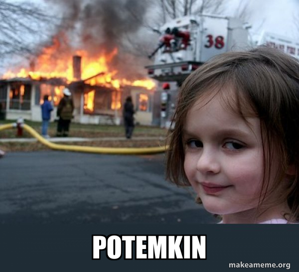 potemkin - Disaster Girl Meme Generator