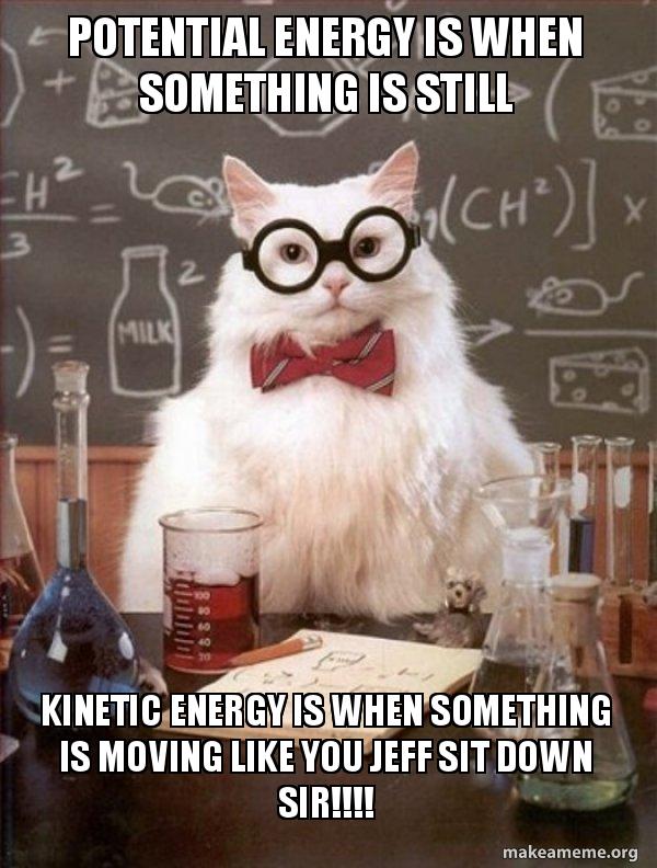 potential energy is when something is still kinetic energy is when ...