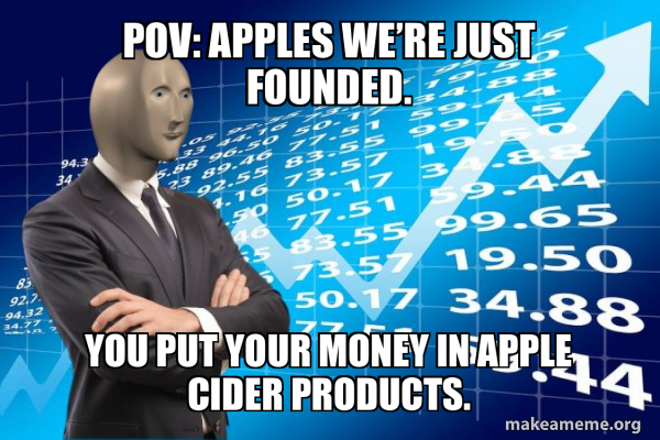 POV: Apples we’re just founded. You put your money in apple cider ...