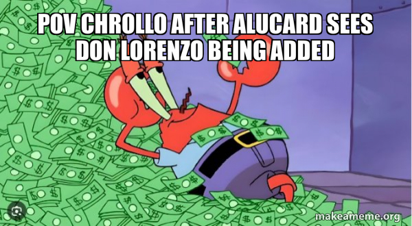 pov chrollo after alucard sees don lorenzo being added - Mr Krabs Money ...