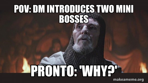 POV: DM introduces TWO mini bosses Pronto: 'Why?' - You Chose Poorly ...