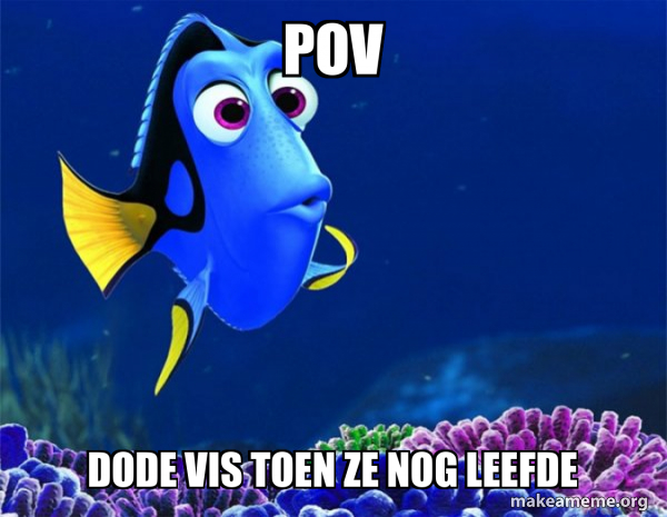 pov dode vis toen ze nog leefde - Dory from Nemo (5 second memory) Meme ...
