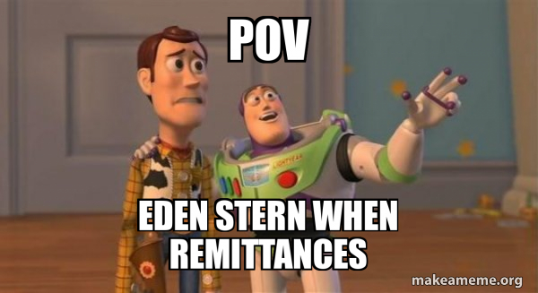 POV EDEN STERN WHEN REMITTANCES - Buzz and Woody (Toy Story) Meme Meme ...